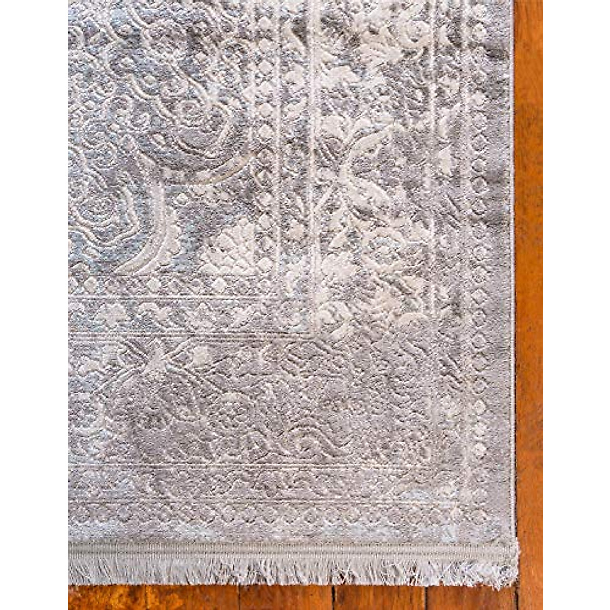 Unique Loom Traditional Classic Intricate Design with Distressed Vintage Detail, Area Rug, 10 ft x 13 ft, Light Blue/Ivory