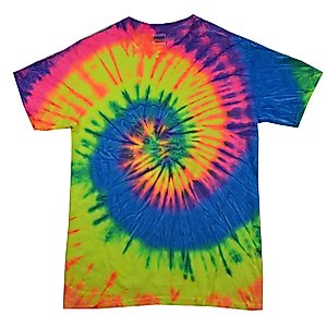 Tie Dye Toddler Tee Multicolor 2T 3T 4T 100% Cotton (4T, Multicolor Neon Rainbow)