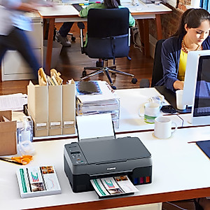 Canon G2260 All-in-One Wired Supertank (MegaTank) Printer | Copier | Scanner| USB Connectivity, Black, one Size (4466C002)