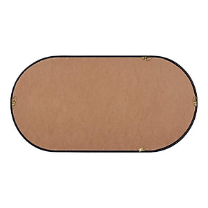 Kate and Laurel Travis Modern Capsule Wood Framed Wall Mirror, 12 x 24, Gold, Chic Geometric Wall Hanging Mirror for Display