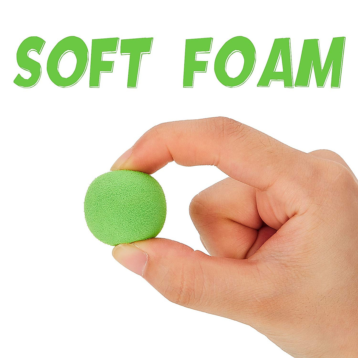 Frienda 24 Pieces Refill Balls Soft Foam Balls Approx 1.2 Inch in Diameter, Foam Ball Refills (Green)