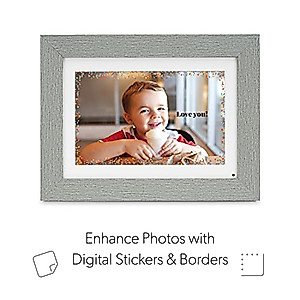 Simply Smart Home 10” WiFi Digital Photo Frame | Send Photo or Video from Phone to Digital Picture Frame with Free PhotoShare Frame v2 app | End-to-End Encryption | Quick Easy Setup | Seagrass