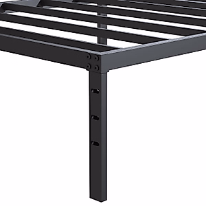 Maenizi Twin XL Bed Frames No Box Spring Needed, 14 Inch Heavy Duty Metal Twin XL Platform Bed Frame Support Up to 2500 lbs, Easy Assembly, Noise Free, Black