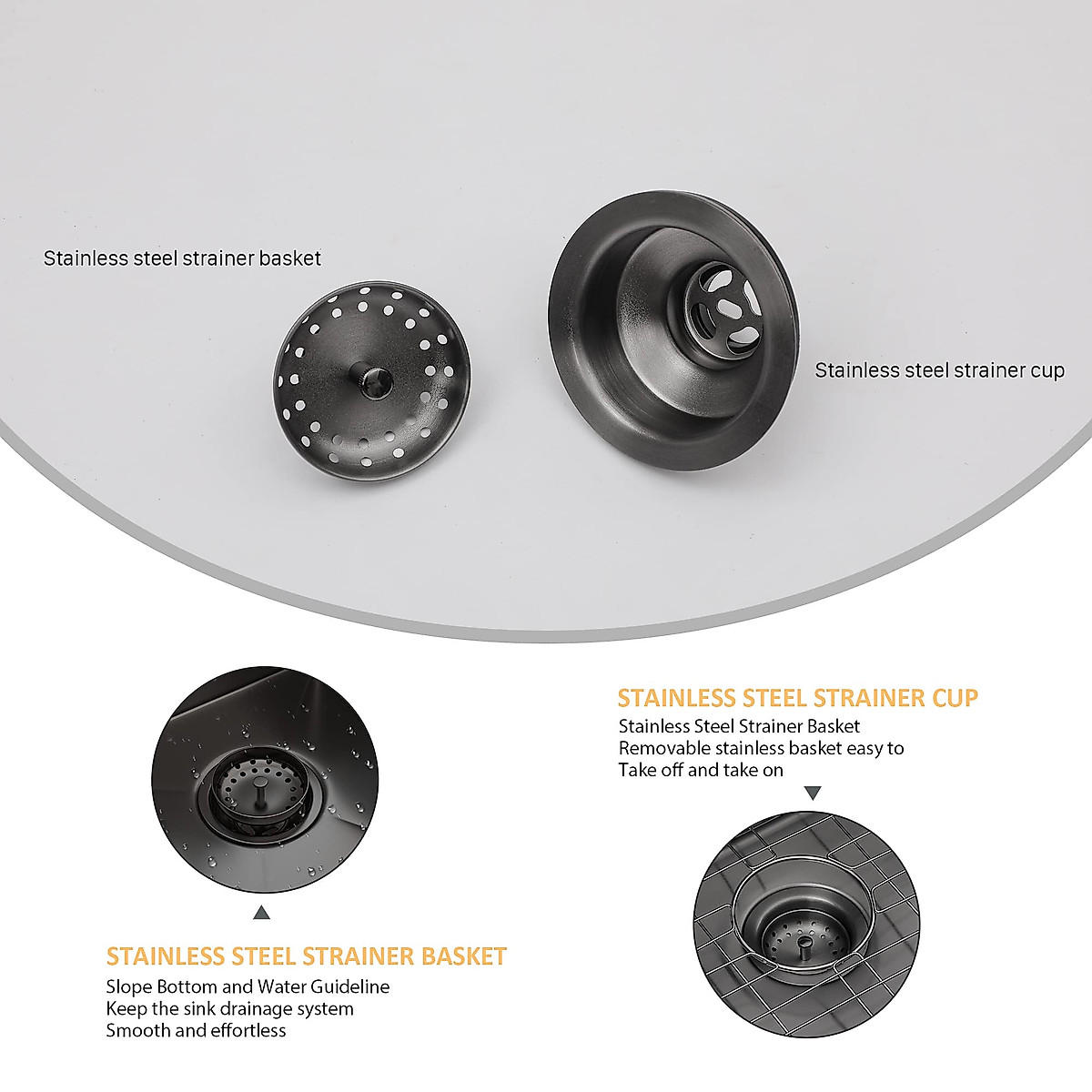 Lordear 15x20 Inch Drop In Bar Sinks Stainless Steel Single Bowl Topmount Kitchen Sink Gunmetal Black 16 Gauge Overmount RV BAR PREP SMALL Kitchen Sinks