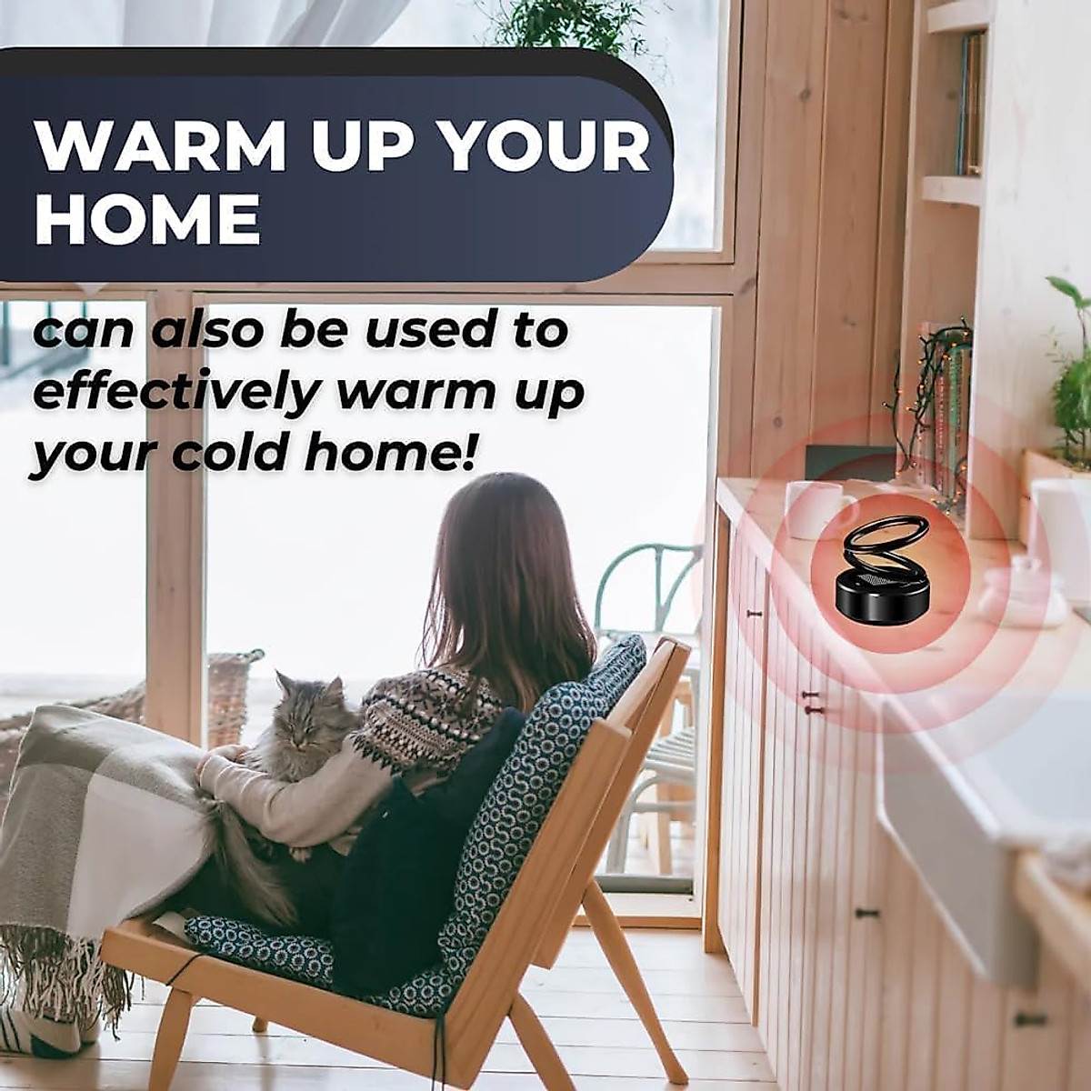 Portable Kinetic Molecular Heater, Molecular Heater, Kinetic Heater, Molecular Heater for Car, Portable Kinetics Heater for Car Kinetics Molecular (Black)