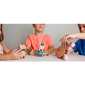 Cubles Dog Man 3 Pack - Featuring Chief, Sarah Hatoff, and Bark Knight - Create a Fun Durable Paperboard Action Figure - Puzzle - Origami - STEM Craft - Collectible Gift - No Glue No Scissors