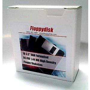 Floppydisk.com 50 Count 3.5 inch Black Floppy Disks. 1.44 MB IBM Formatted DS/HD MF2HD