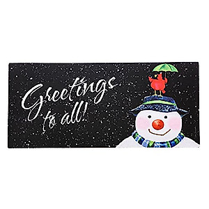 Evergreen Snow in The Forecast Decorative Mat Insert, 10 x 22 inches