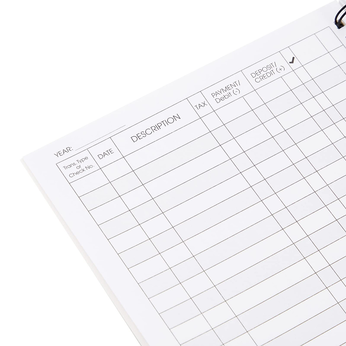 2 Pack Spending Account Tracker Notebooks, Expense Ledger Books for Small Business Bookkeeping (100 Pages)