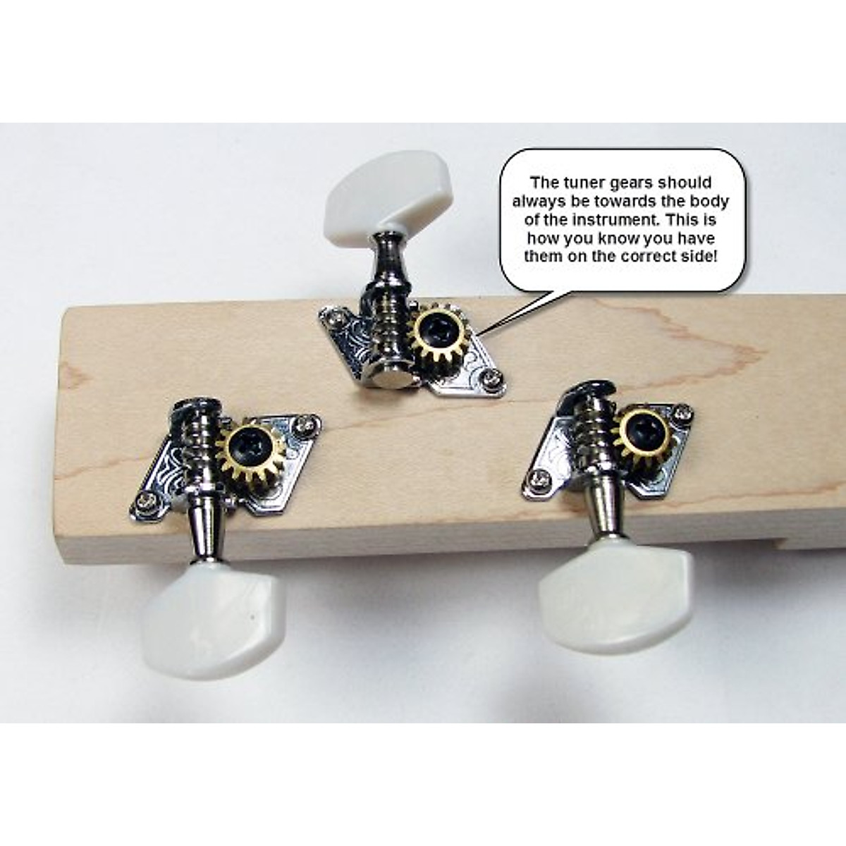 Cigar Box Guitar Parts: Shane Speal Signature 3-String CBG Tuners