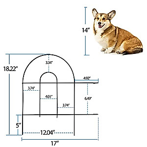 ZENY Decorative Garden Fence Garden Edging 35 Pack 50 Ft Long 18 Inch High Rustproof Landscape Iron Wire Border, Folding Patio Fences Flower Bed Fencing, Animal Barrier
