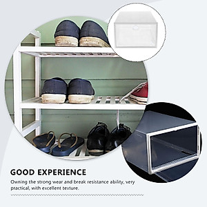 Alipis 5pcs Boxes Shoe Display Case Sneaker Storage Shoe Containers Sneaker Boxes Stackable Shoe Boxes Stackable Organizer for Cabinets Shoe Rack Organizer Sneaker Containers Shoe Cabinet