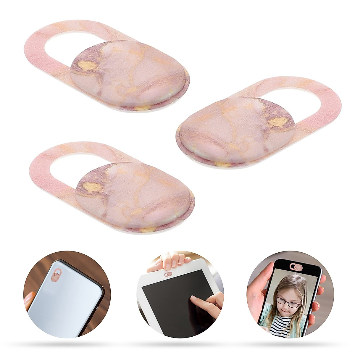 SOLUSTRE 3pcs Privacy Cover Webcam Cover for Laptop Camera Cover for Laptop Desktop Accessories Laptop Camera Covers Webcam Cover Slide Sliding Cell Phone Protective Cover Plastic Slider