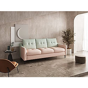 Meeyar Couches for Living Room,80 Inches 3 Seater Sofa Couch for Teen Girls Artistic Sofa for Lady Pink Green Gradient for Women for Office