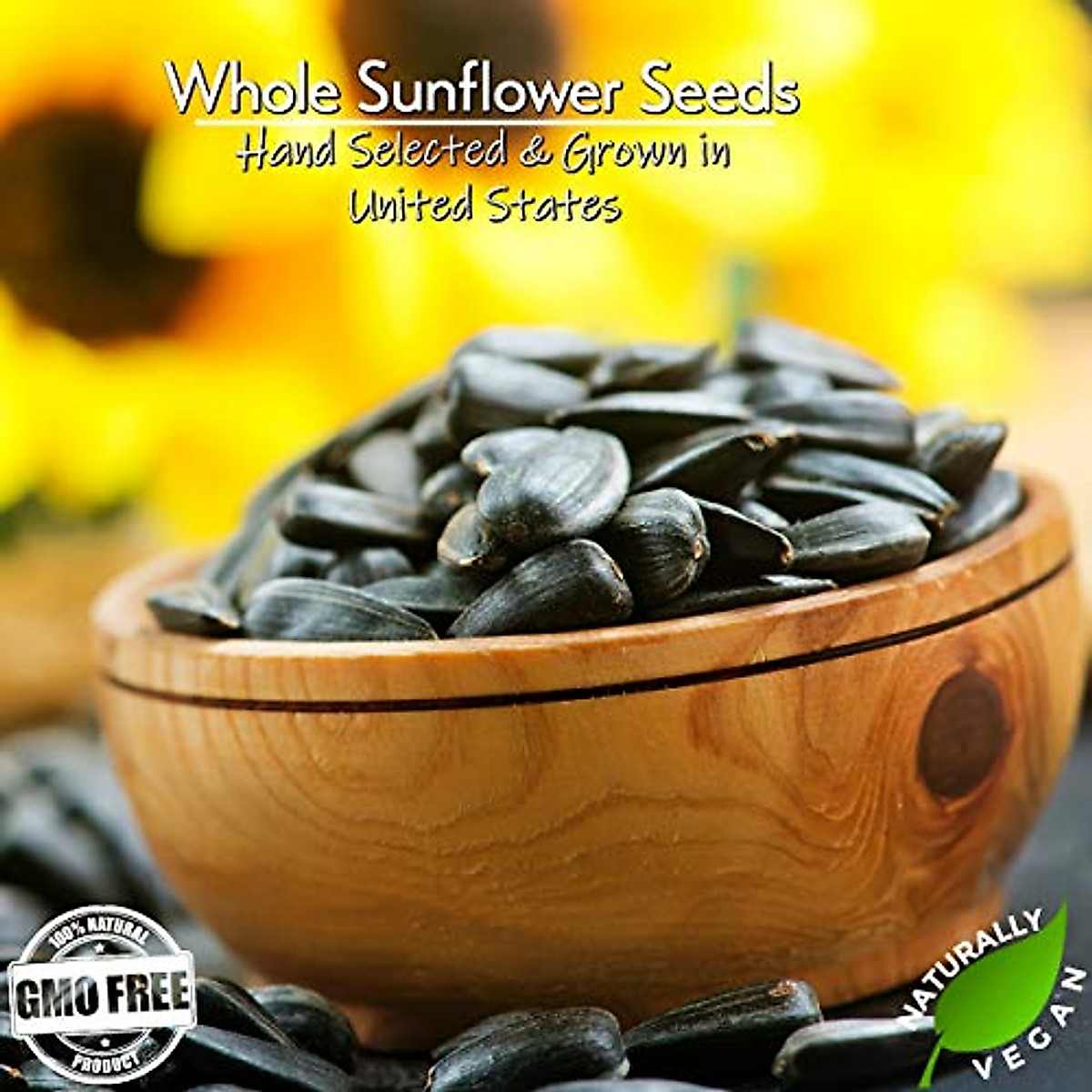 GERBS Raw Whole Sunflower Seed In Shell 1 lb., Top 14 Allergy Free Foods, Healthy Superfood Snack, Non GMO, No Oils, No Preservatives, Resealable Bag, Gluten Free, Peanut Free, Vegan, Keto, Kosher