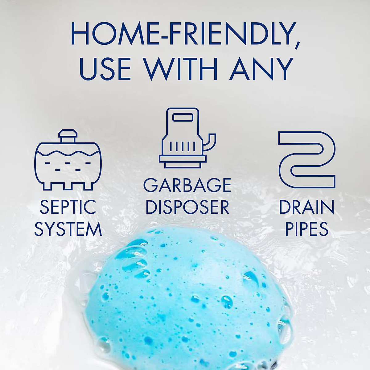 Glisten Garbage Disposer Cleaner, Odor Eliminator with Foaming Action, Removes Build-up and Deep Cleans, Lemon Scent, 4 Uses