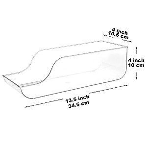 Youngever 2 Pack Soda Can Organizers, Plastic Soda Can Dispensers, Clear Refrigerator Can Storage Bins