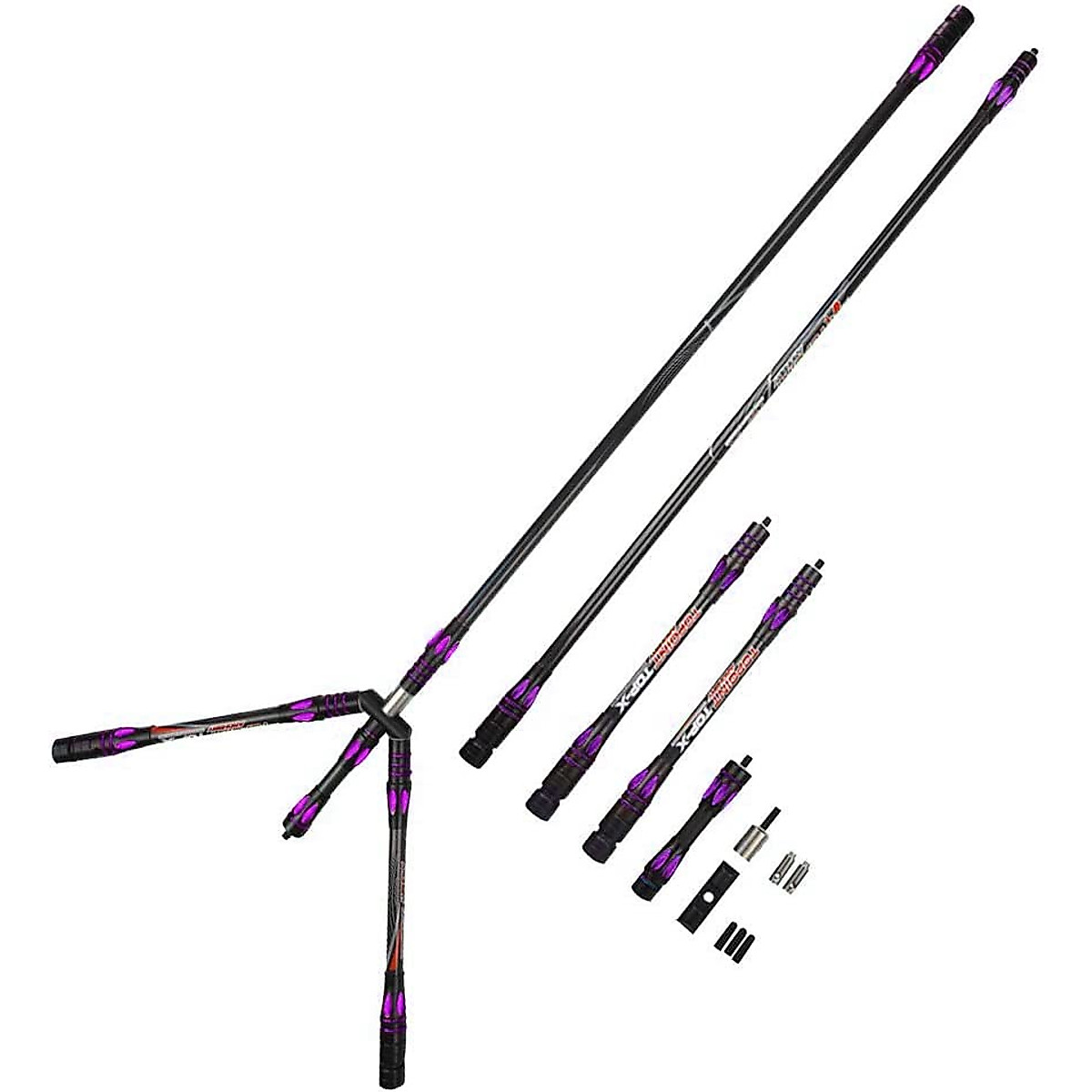 SHARROW Archery Bow Stabilizer Balance Bar Set 5" 10" 30" Balance Bar Stabilizer Rod Removable Pure Carbon Fiber Extension Pole Recurve Bow Accessories Hunting