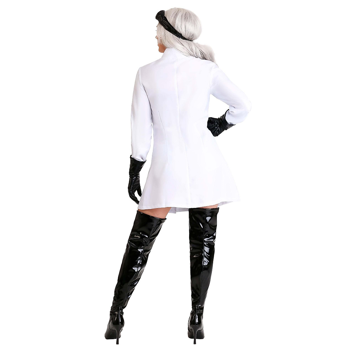 Fun Costumes Mad Scientist Costume for Women, Science Lab Coat & Accessories, Science Expert Halloween Costume, White, Medium