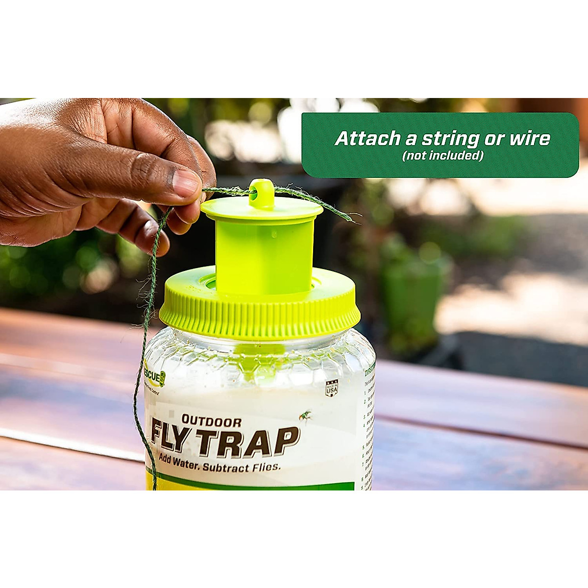 Rescue Outdoor Reusable Fly Trap Canister 4 Pack