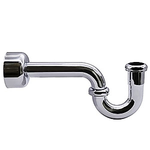 Westbrass D1838QRL-26 Freestanding Pedestal Sink Faucet Supply Line Risers with P-Trap, Flanges and 1/4-Turn Lever Handles, Polished Chrome