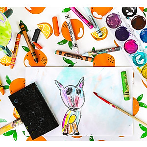 Simply Day Disposable Placemats for Kids, Oranges (SP-001)