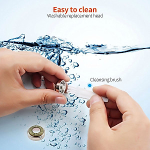 Gen 1 Flawless-Replacement Heads, Facial Hair Remover Replacement Heads, Compatible with Finishing Touch Flawless Facial Hair Removal Tool As Seen On TV, with Cleaning Brush & Case Storage(6 Pack)