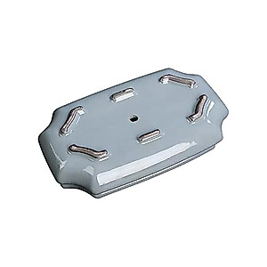 HUOMUSIR (10-Inch 2-Piece Set + 2 Drainage Filters + 3-Piece Garden Tool Set + Plant Transplanting Pad) Water Glaze Blue Succulent Platter Bonsai Tree Ceramic Flower Pot Handmade (Without Plants)