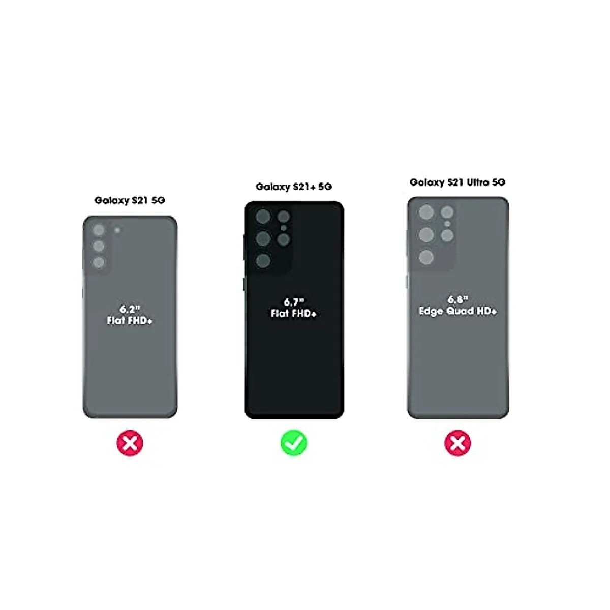 OtterBox PREFIX SERIES Case for Galaxy S21+ 5G (ONLY - DOES NOT FIT non-Plus size or Ultra) - CLEAR