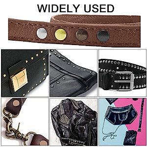 160sets Stainless Steel Leather Rivets Double Cap Rivet Tubular Metal Studs Repairs Decoration Craft Accessories for Leather Craft Clothes Shoes Bags Belts (10mm Silver)