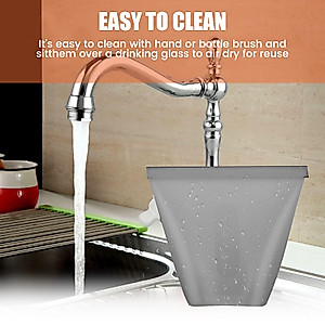 8 Pack Silicone Food Bags, Silicone Reusable Freezer Bag, Reusable Bags, Freezer Microwave Oven Dishwasher Safe for Food Leftover Travel Camping (Gray)