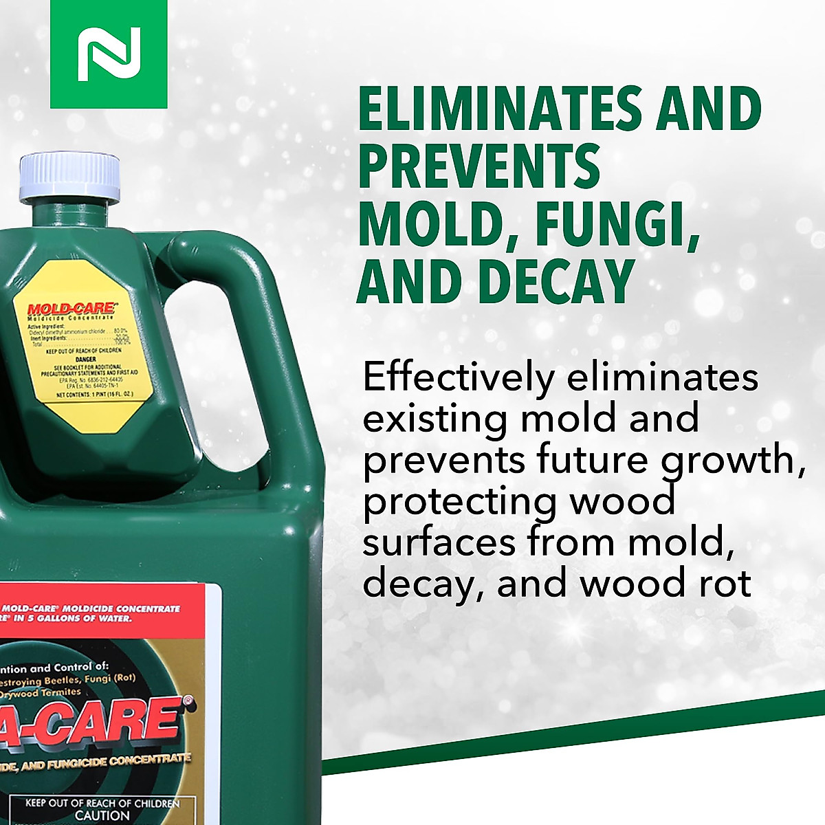 Bora-Care with Mold-Care Moldicide Concentrate, Wood Protection Against Mold, Termites, and Decay, Long-Lasting Residual Protection, 1 Gallon