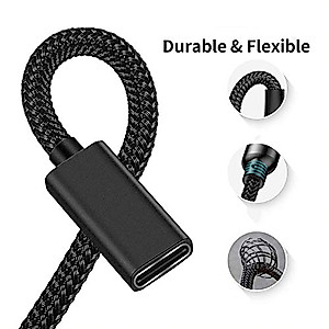 Sisyphy Surface Connect to USB C Charging Cable (Matte Black, Nylon 0.7ft), Compatible for Microsoft Surface Pro 7/6/5/4/3 Go 4/3/2/1 Laptop Book, Work with 45W 15V3A PD Charger and USB Type C Cable
