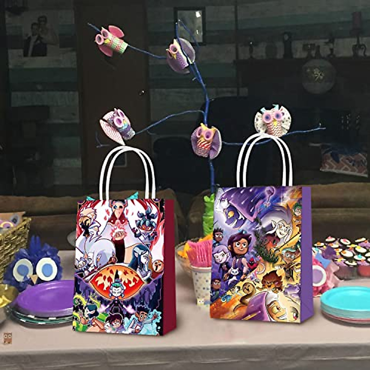 16 Pcs The Owl House Bags,Party Favor Bags for The owl House Theme Birthday Party Decorations, Goody Bags Candy The owl House Gift Bags for Adults Boy Girl Birthday Party