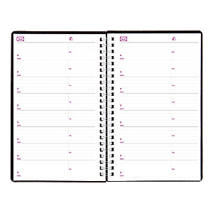 Brownline 2023 DuraFlex Weekly Planner, Appointment Book, 12 Months, January to December, Twin-Wire Binding, 8" x 5", Black (CB75V.BLK-23)