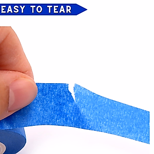 DOAY Blue Painters Tape 1/2 Inches x 30 Yards - Multi Surface Use - 120 Yards Total - 4 Rolls