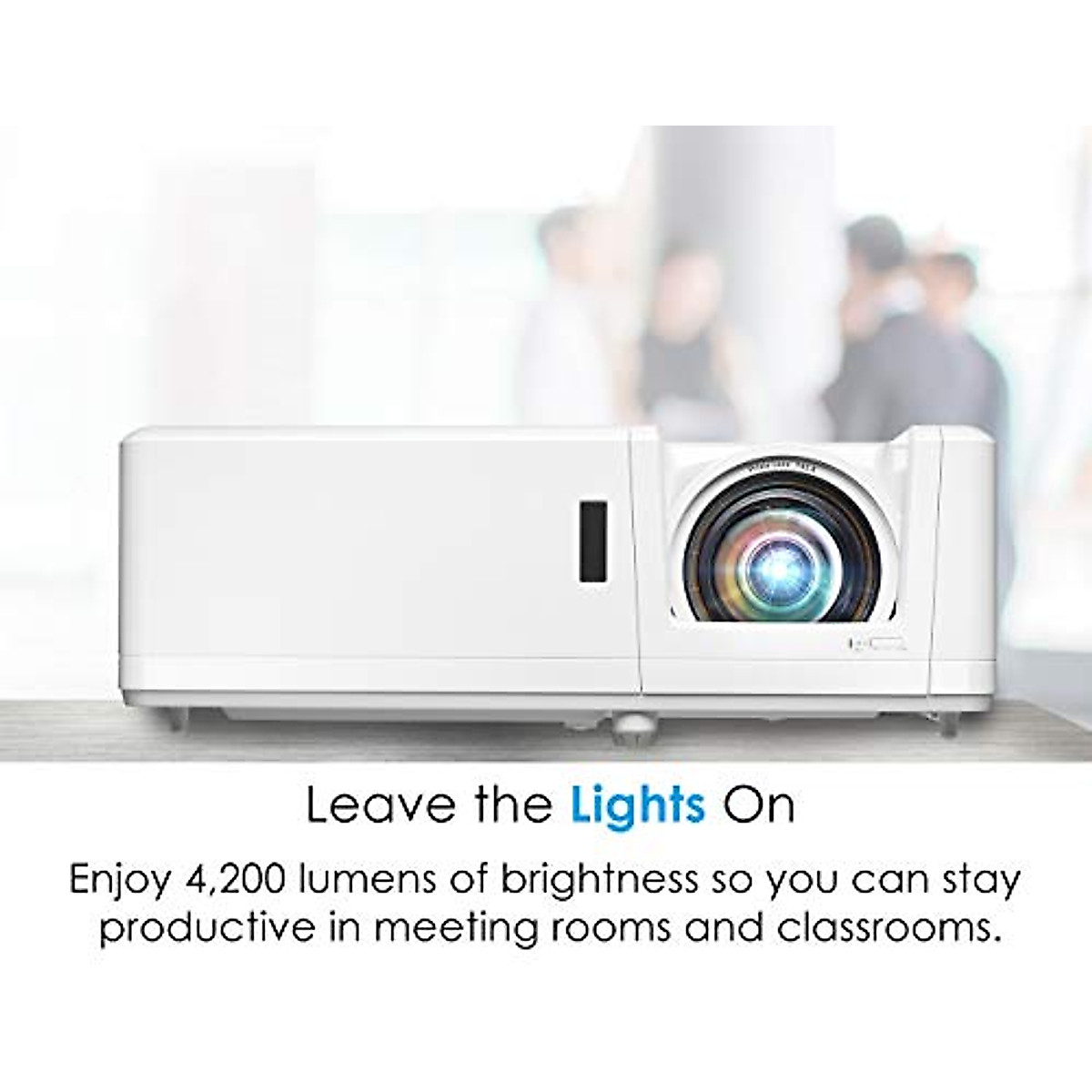 Optoma ZH406ST Short Throw Full HD Professional Laser Projector | DuraCore Laser Technology | High Bright 4200 lumens | 4K HDR Input | Four Corner Image Adjustment | Network Compatible