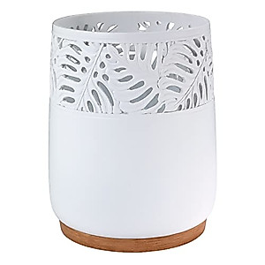 Avanti Linens - Waste Basket, Decorative Trash Can, Palm Tree Leaves Inspired Home Decor (Viva Palm Collection)