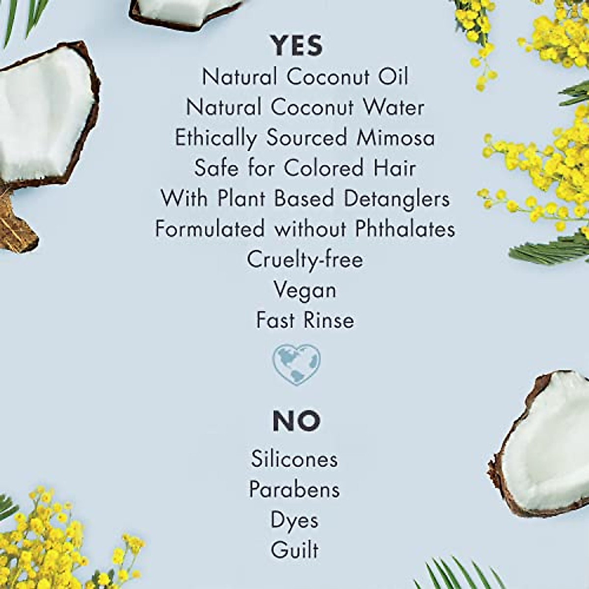 Love Beauty and Planet Silicone-Free Conditioner Volumizing Conditioner for Fine Hair Coconut Water and Mimosa Flower Refill Bottle for use with Reusable Aluminum Bottle 32 oz