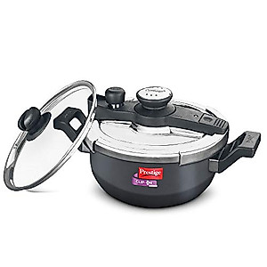 Prestige Svachh Clip-on 3.5 Litre Hard Anodised Pressure Kadai,Black