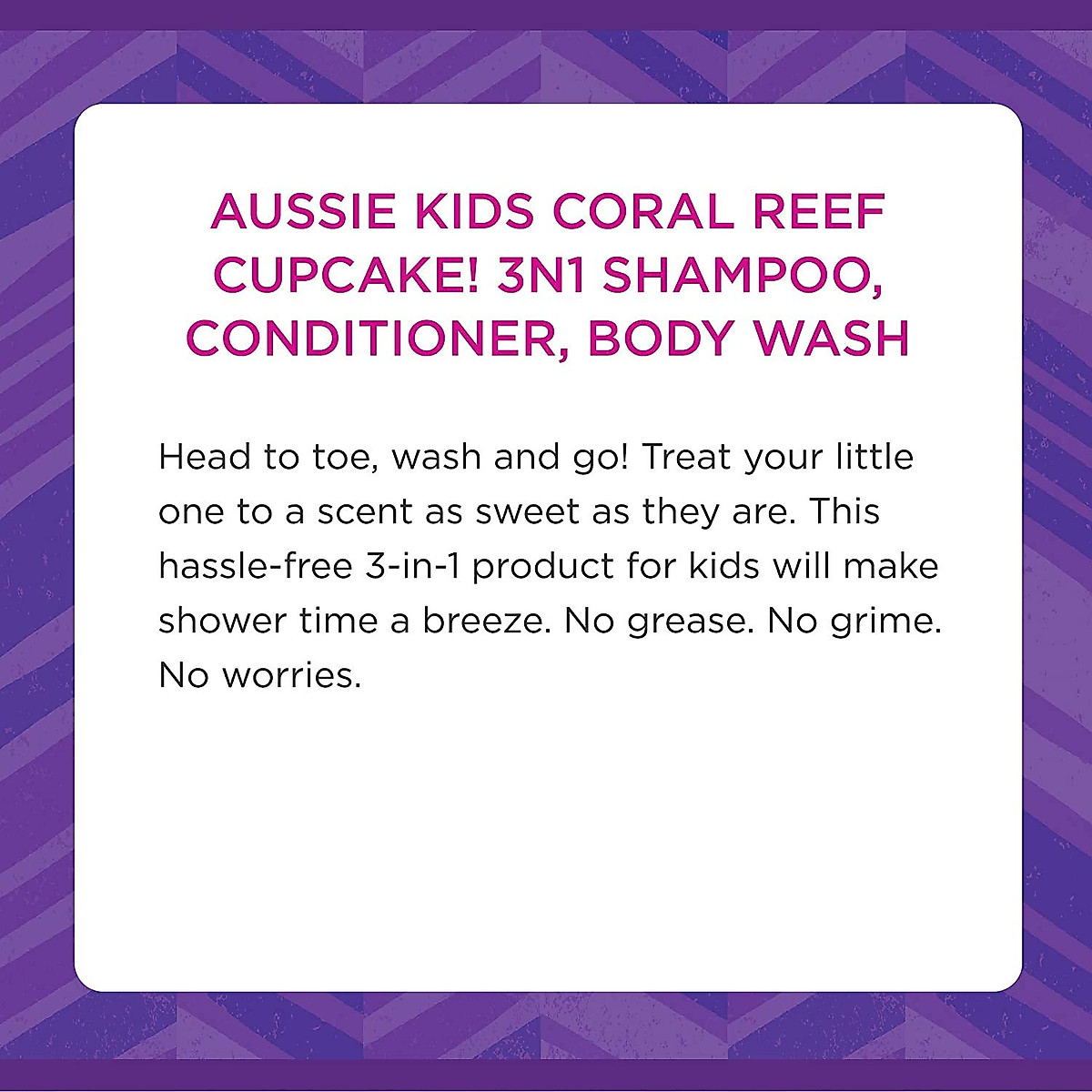 Aussie Kids Coral Reef Cupcake 3 In 1 Shampoo + Conditioner + Body Wash, 26.2 Fl Oz