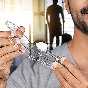 RADIUS Tour Travel Brush & Case With Replaceable Brush Head ADA Accepted Toothbrush Improve Gum Health - Red - Pack of 1