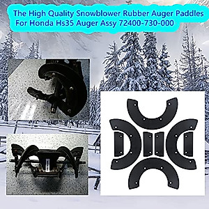 Huthbrother HS35 Snowblower Rubber Paddles, Compatible with Honda - Replaces 1003375 1003391 72521-730-003 72552-730-003, 8 Piece Set
