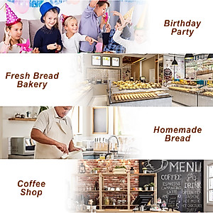 25PCS Paper Bread Bags-White, Sourdough Bread Bags for Homemade Bread, Large Bakery Bags with Window Includes 25PCS Label Seal Stickers for Homemade Bread Storage(13.7x8.3x3.5 inch)