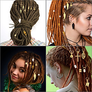 Tecbeauty 236 Pieces Hair Jewelry for Women Braids Rings Cuffs Clips Aluminum Beads Dreadlock Accessories-Box Storage