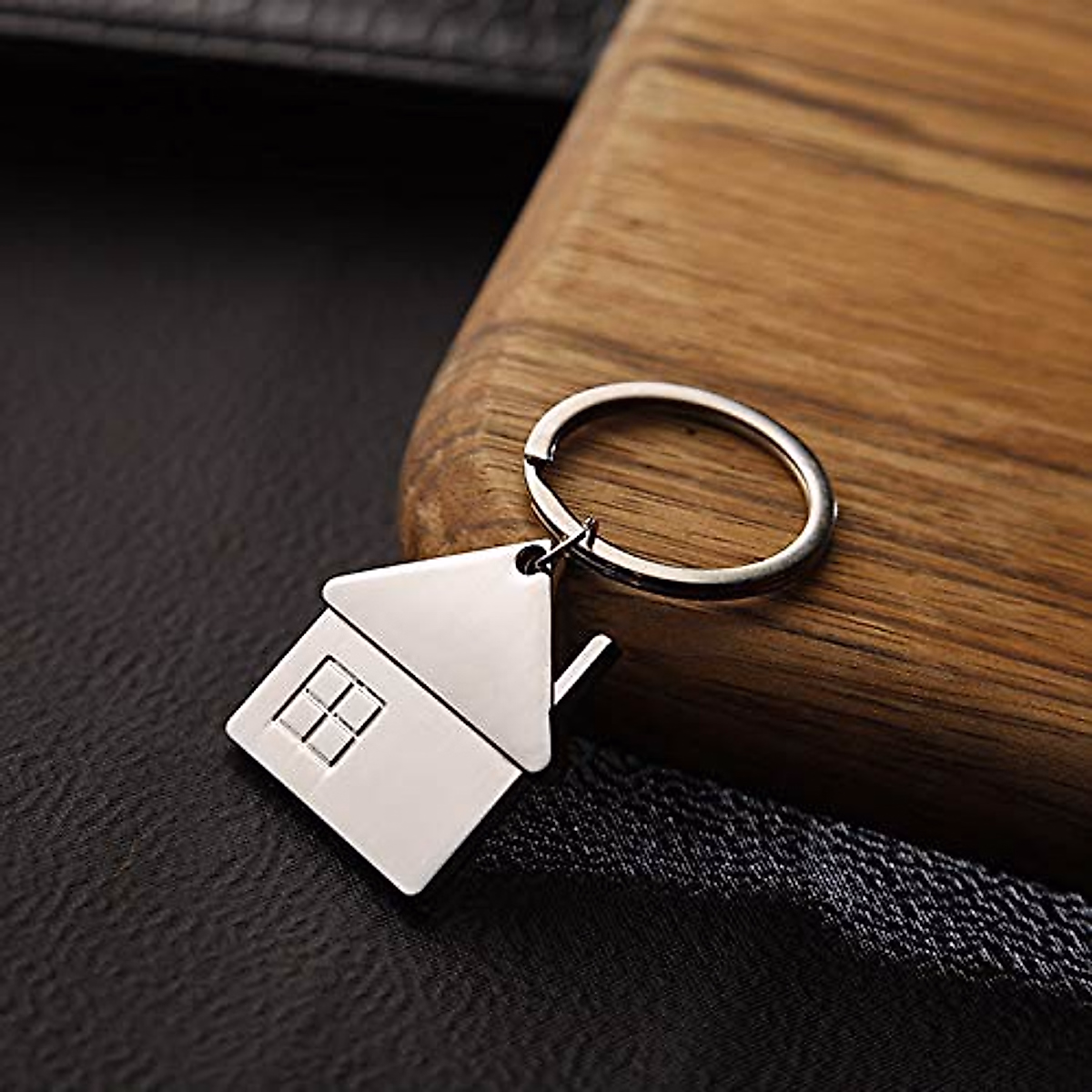 glasstore Small House Shaped Pendant Keychains,Cute Cartoon House With Window keychain Bag Hanging Fashion Charm Gifts Jewelry,10pcs