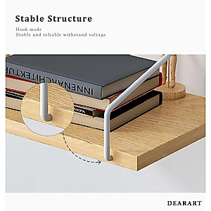 SHELFLOVER Wall Shelves for Living Room, Bedroom, Den, Bathroom, Floating Shelves for Wall Storage, Wood Floating Shelf for Plants, Handicraft, Books, Small Wall Shelf 35.4in (90cm), White