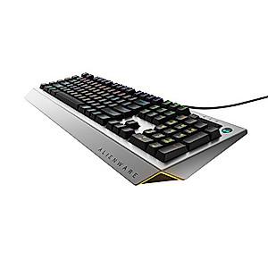 Dell Alienware Pro Gaming Mechanical Keyboard AW768 - AlienFX 16.8M RGB 13 zone-based Lighting - 15 programmable macro key functions, Silver