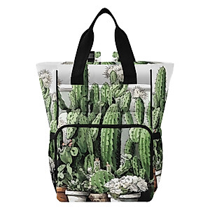 xigua Cactus Plants Flowers Diaper Bag Backpack Multi Function Baby Changing Bags Waterproof Large Capacity Travel Back Pack for Mom Dad