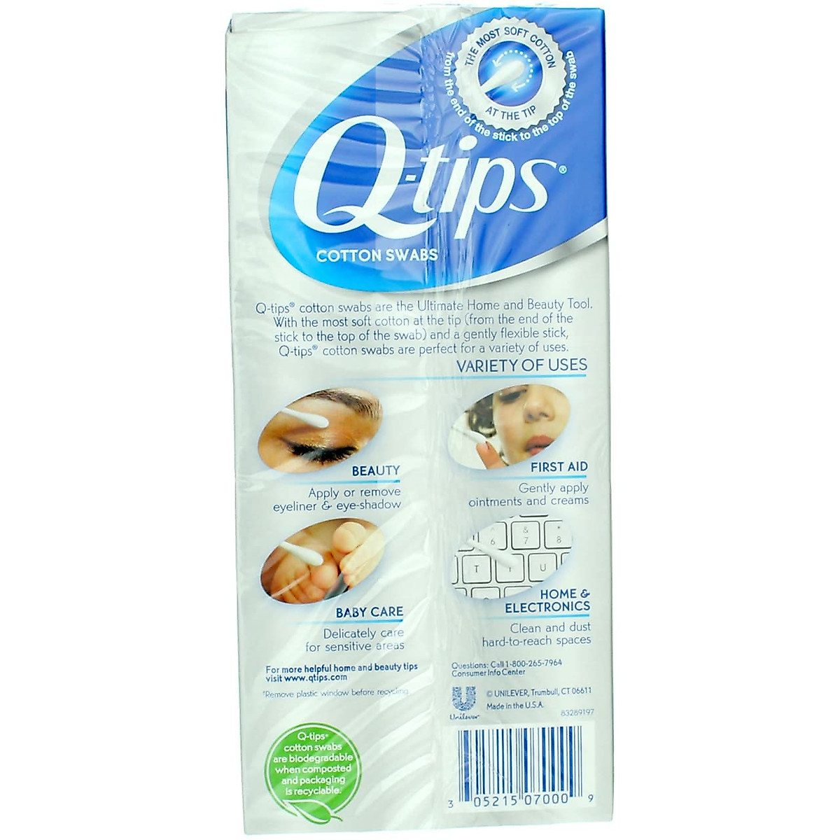 Q-tips Cotton Swabs, 170 ct